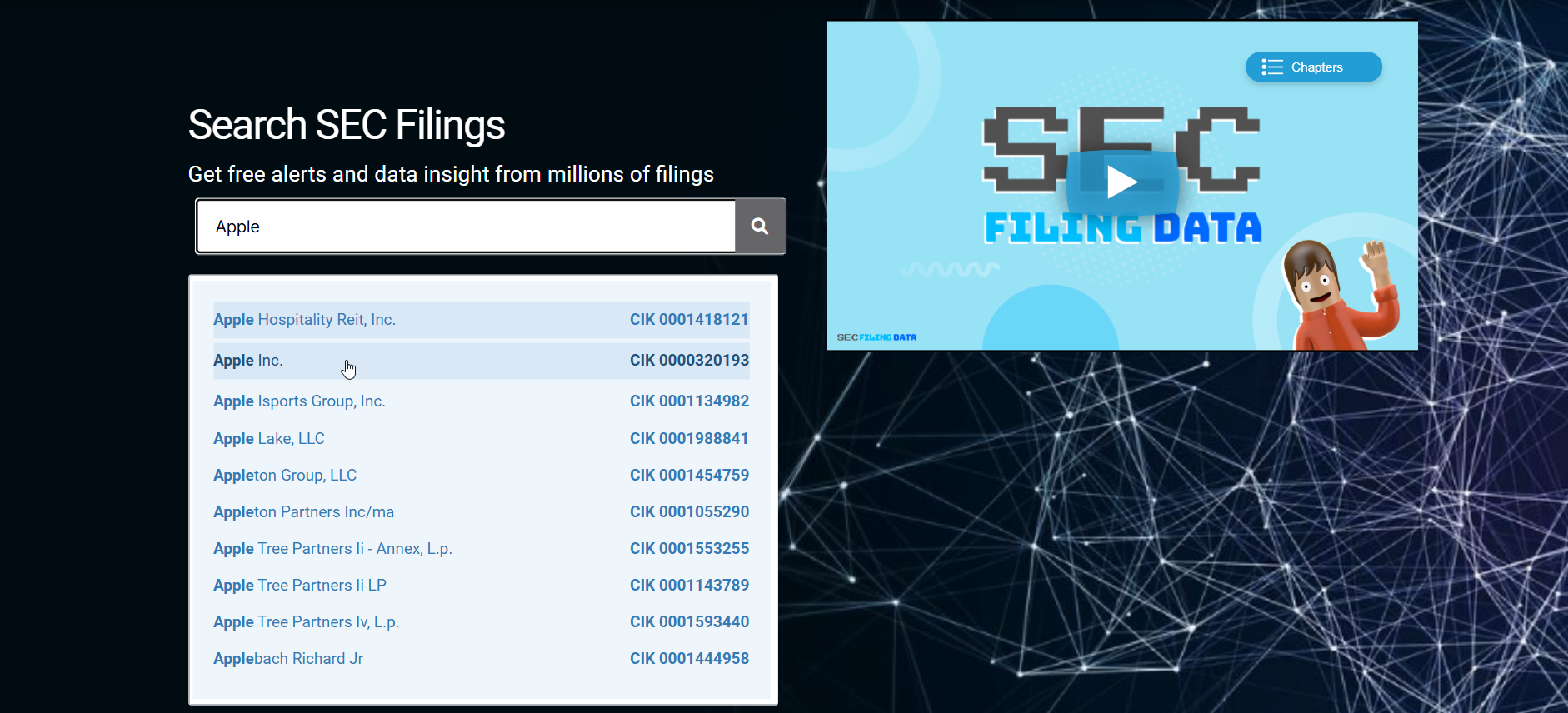 How to Search for a Specific 10-K Filing?